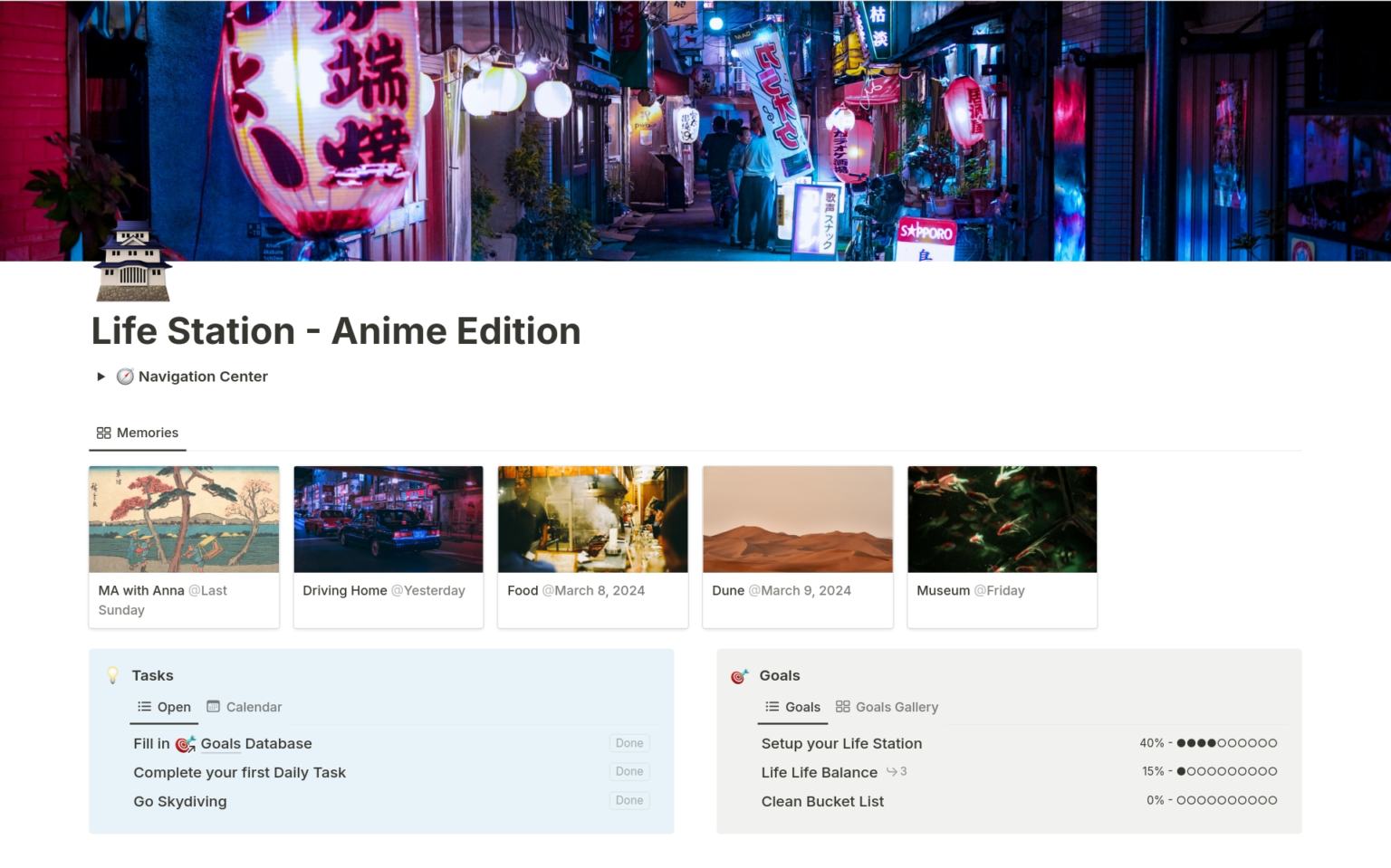 16 Best Anime Themed Notion templates - Our Picks - Notion Tour