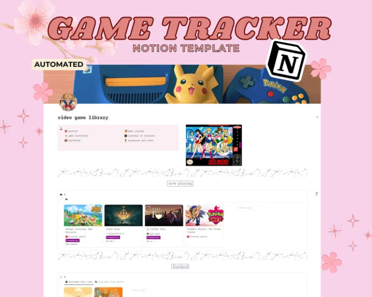 8 Best Notion Template For Gaming - Our Picks - Notion Tour