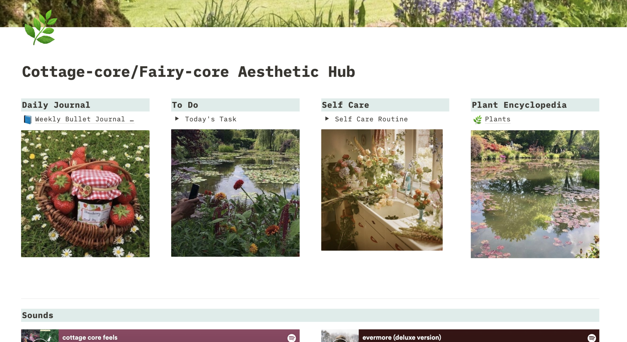 10 Best Cottagecore Notion Template - Our Picks - Notion Tour