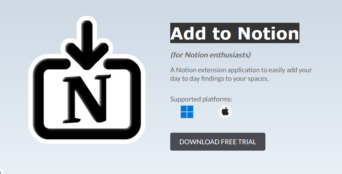 Add to Notion - Notion Tour